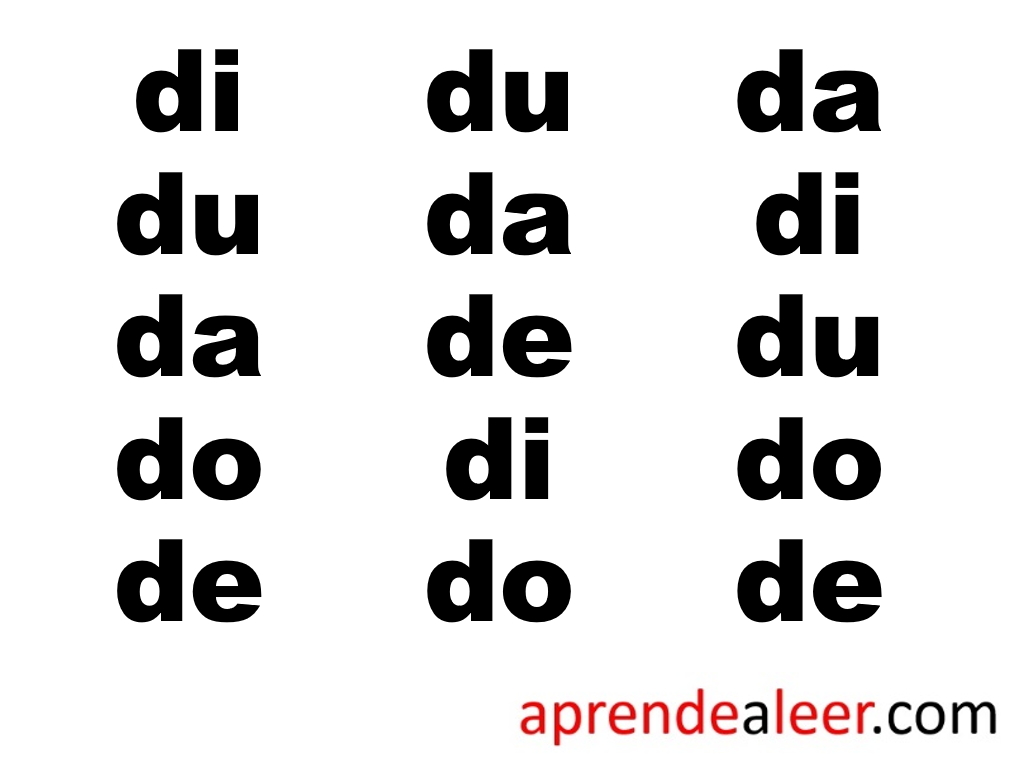 Sílabas | aprendealeer.com