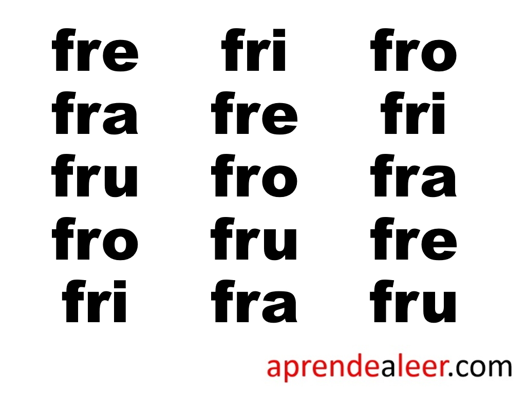 Sílabas | aprendealeer.com