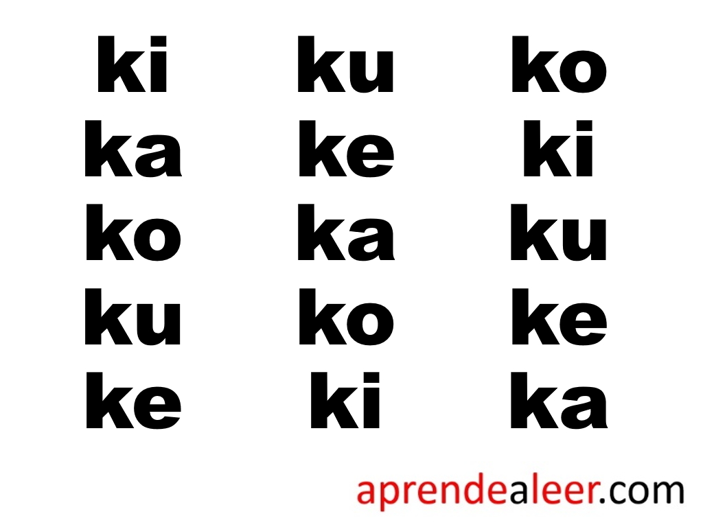 Sílabas | aprendealeer.com