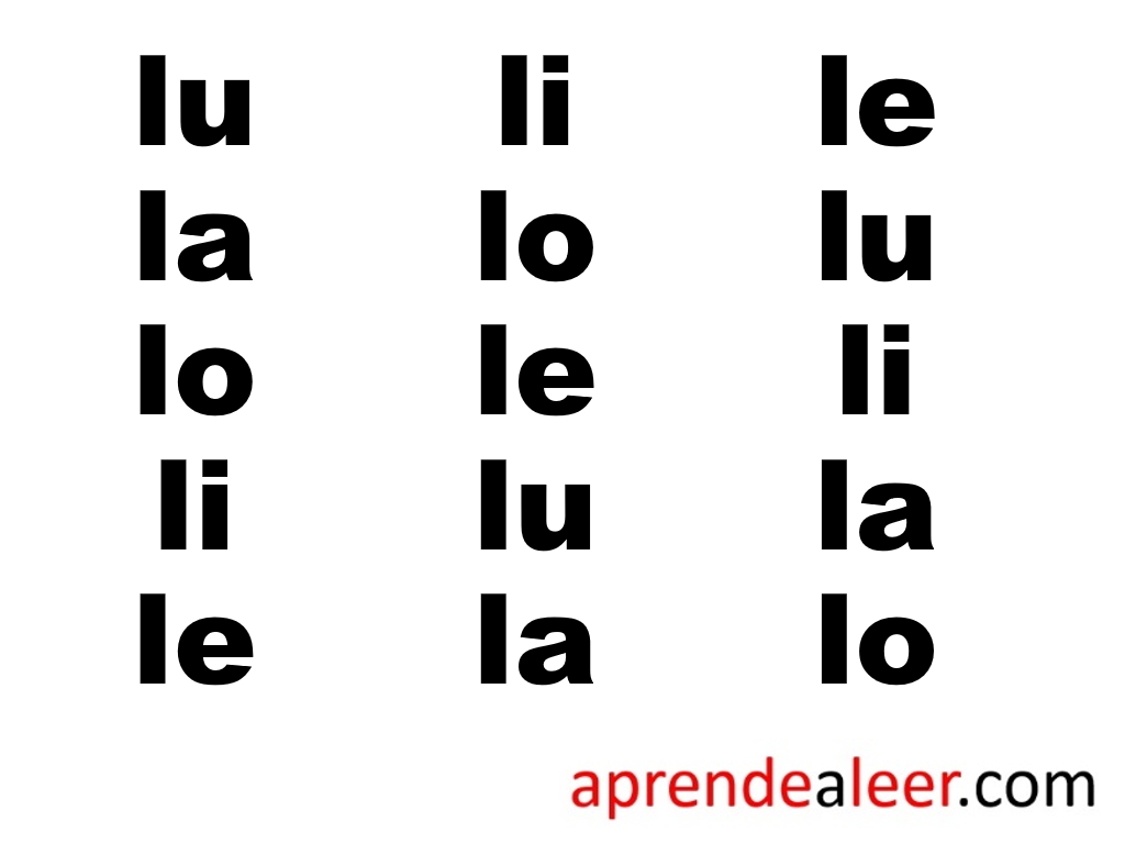 Sílabas | aprendealeer.com