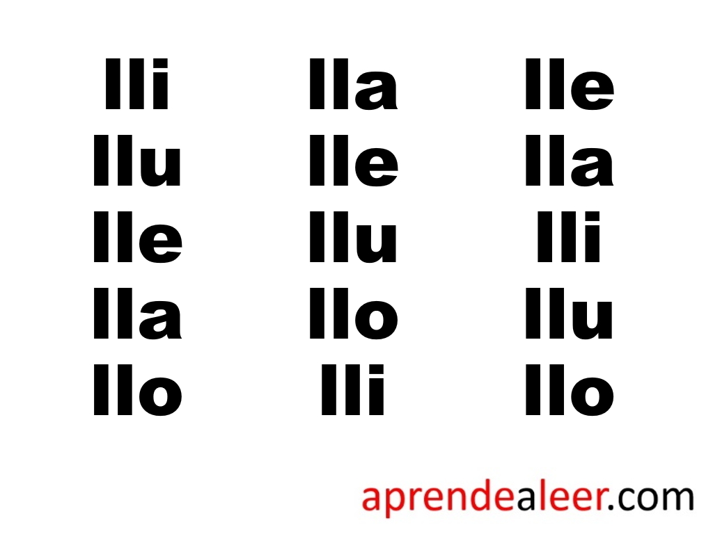 Sílabas | aprendealeer.com