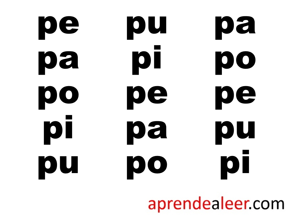 Sílabas | aprendealeer.com