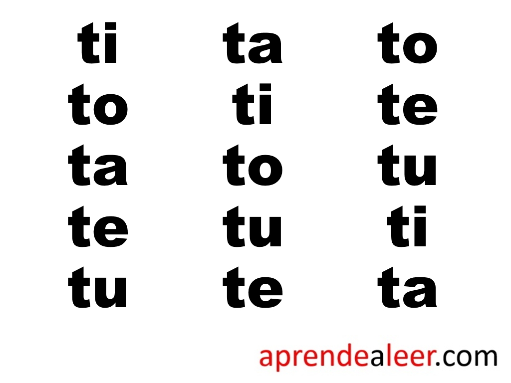 Sílabas | aprendealeer.com